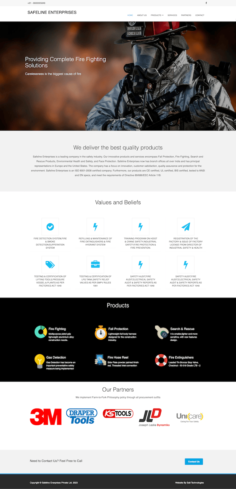 Safeline - Safety & Fire Protection - Website Design | Get SmartWebsite